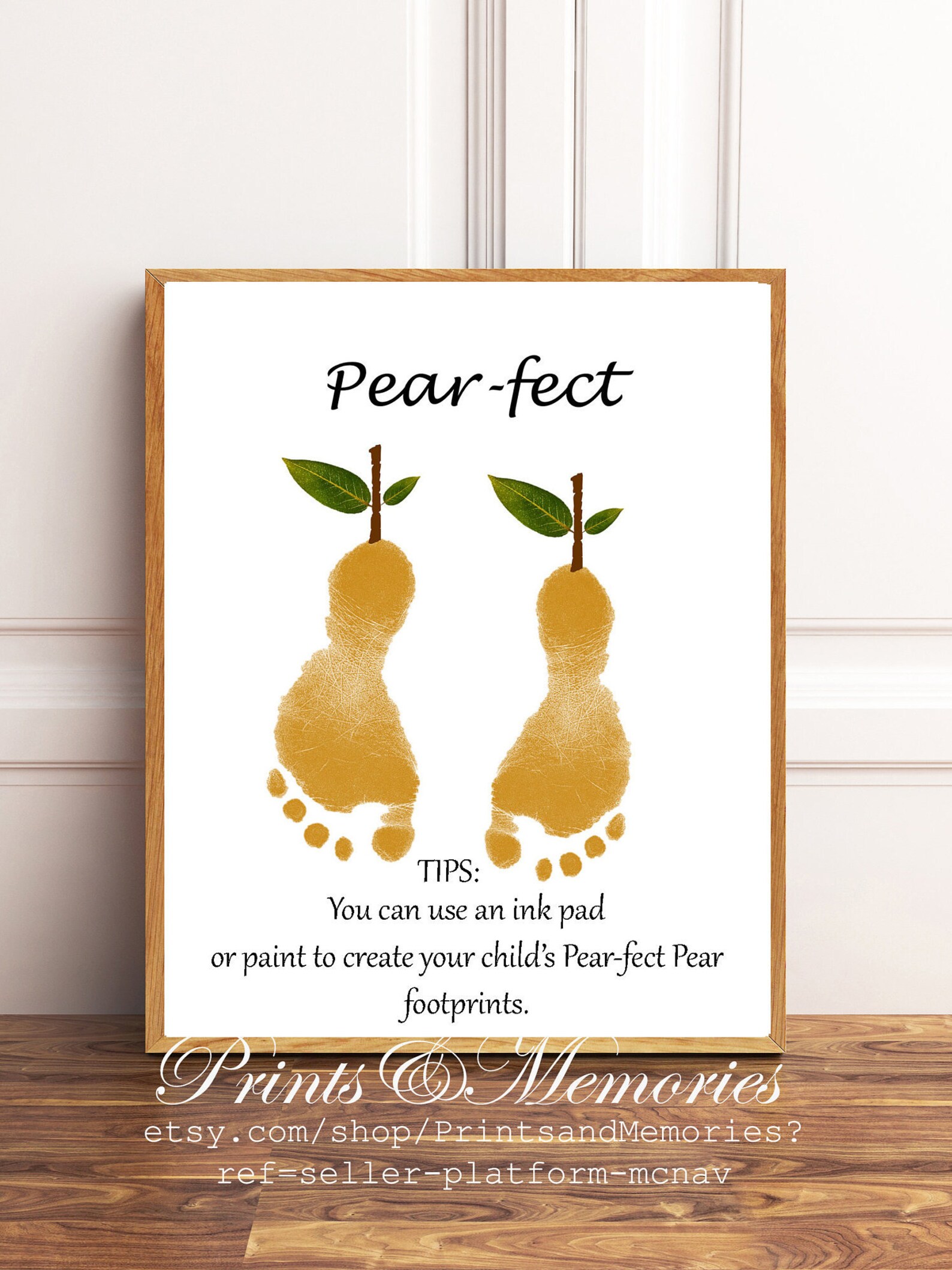 Pear-fect Footprint Craft Pear Footprint Kids Craft Baby - Etsy