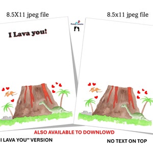 I Lava You Volcano Handprint Art, Valentine's Day Gift (digital ...