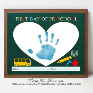 First Day of Preschool, Handprint Art, First Day of School, Handprint ...