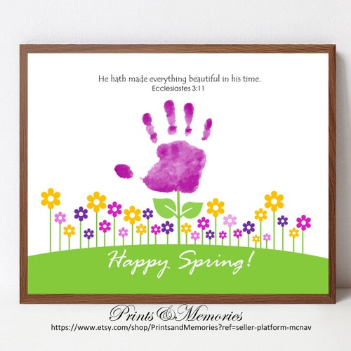 Spring Handprint Craft for Toddlers / Preschool / Daycare / - Etsy