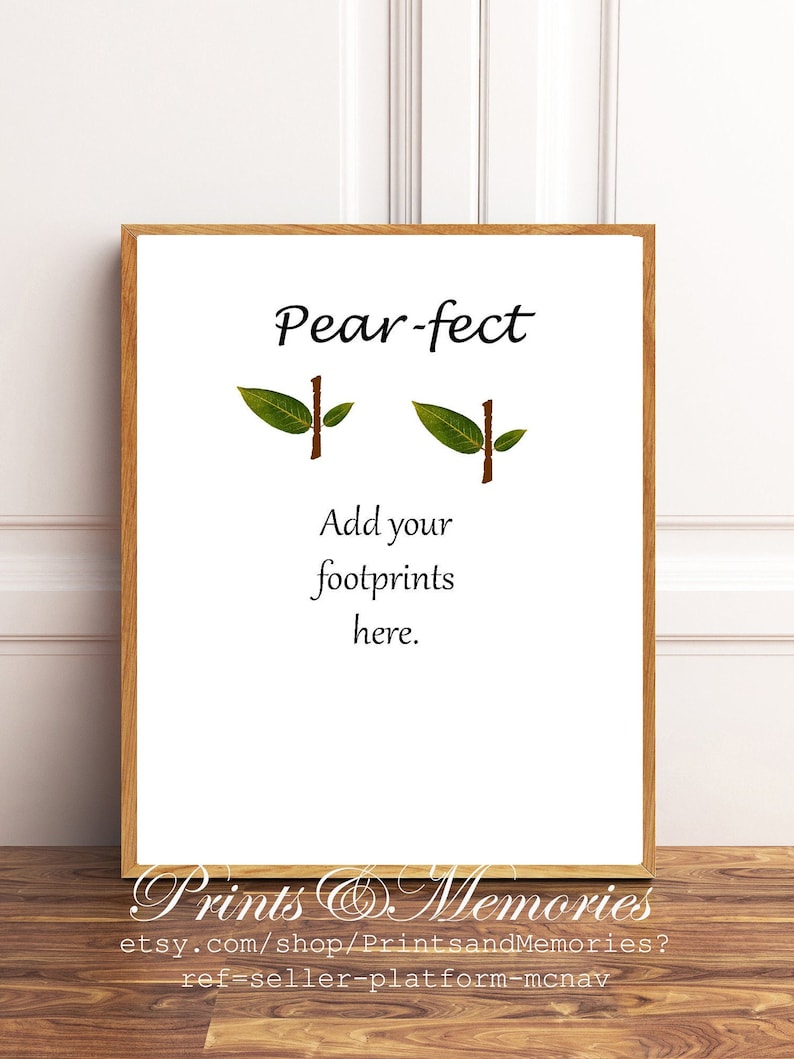 Pear-fect Footprint Craft Pear Footprint Kids Craft Baby - Etsy