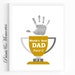 World's Best Dad, Trophy Handprint Art, Father's Day Craft, Number One ...