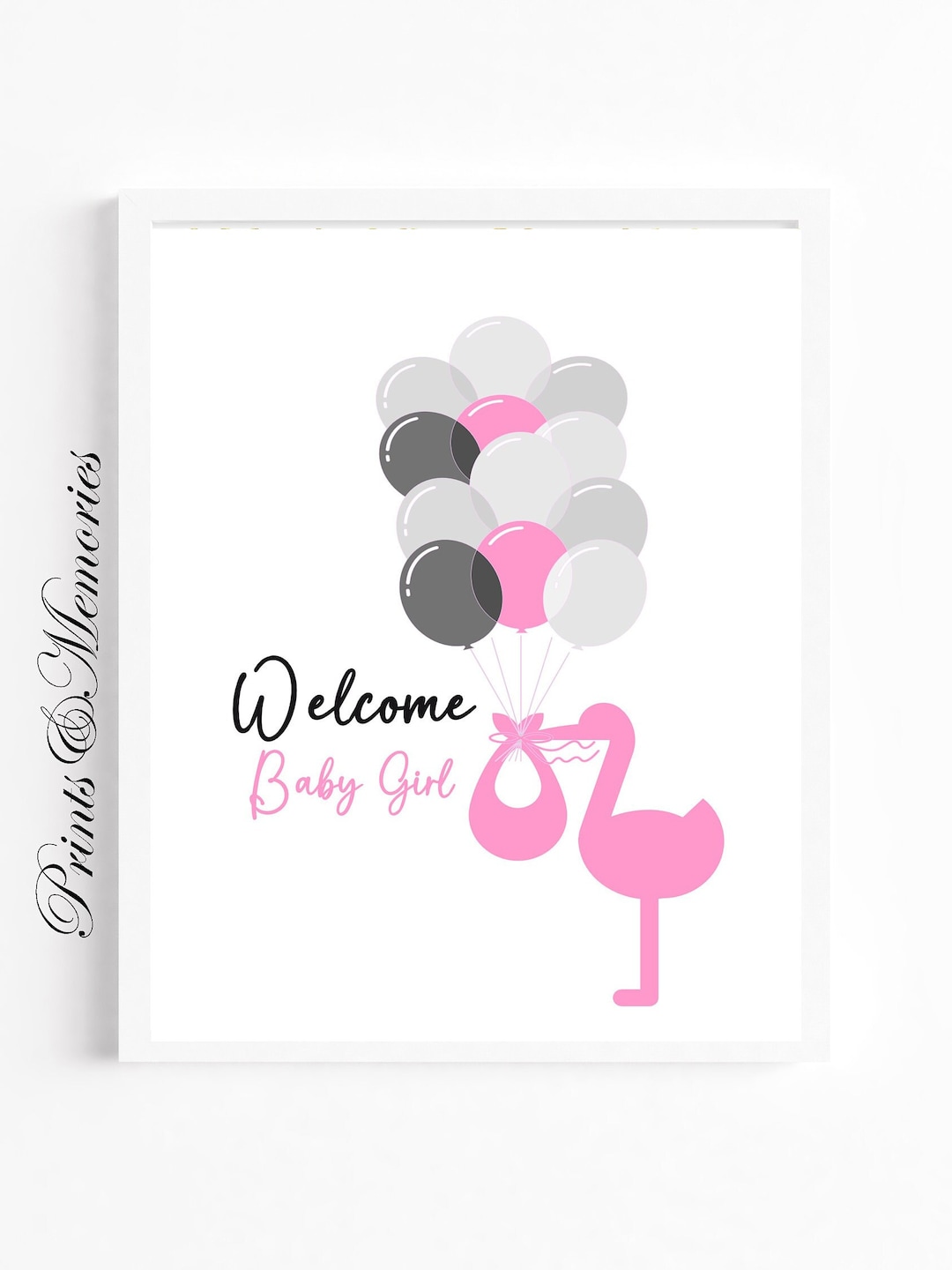 Welcome Baby Sign, Baby Girl, New Baby Gift, Baby Shower Sign Prop ...