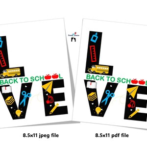 Back to School Handprint Art: Love Keepsake (digital File) - Etsy