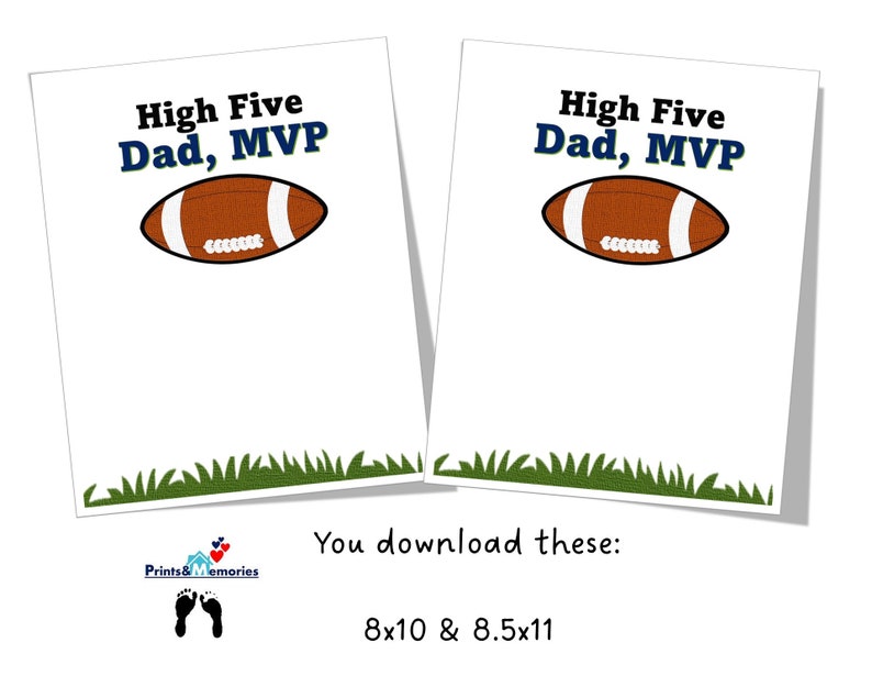 Dad MVP Handprint Art Father's Day Gift for Dad Football - Etsy