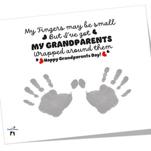 Grandparents Handprint Art, My Fingers May Be Small Handprint Art ...