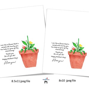I Am Like a Flower Poem, Mother's Day Craft for Kids, Flower Pot ...