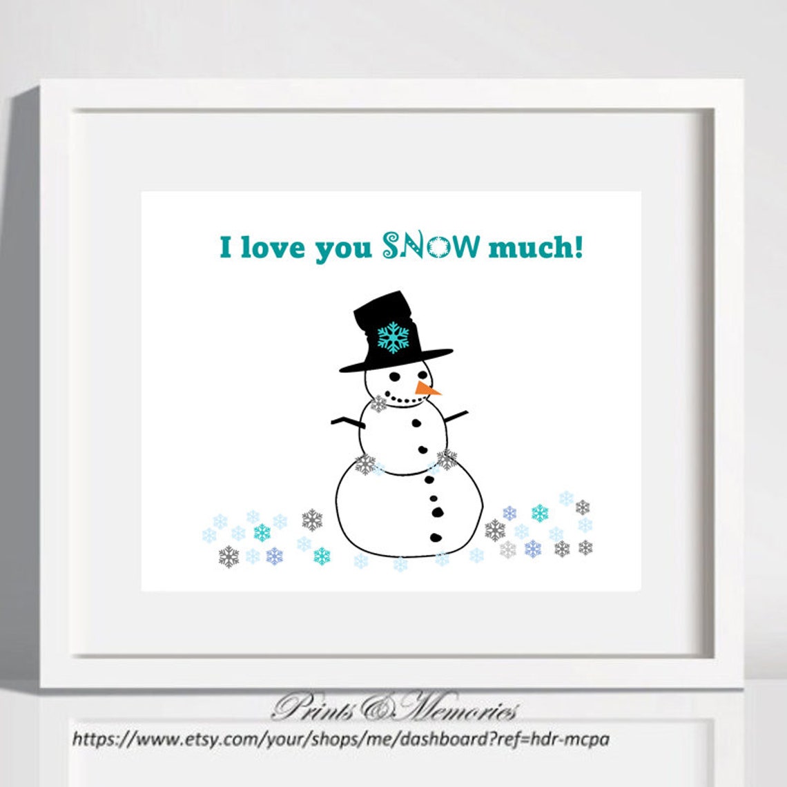 I Love You Snow Much Snowman Handprint Art Snow Day Craft - Etsy