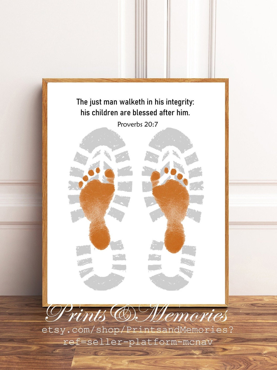 Proverbs 20: 7, Father's Day Gift for Dad, Scripture Printable, Shoes ...