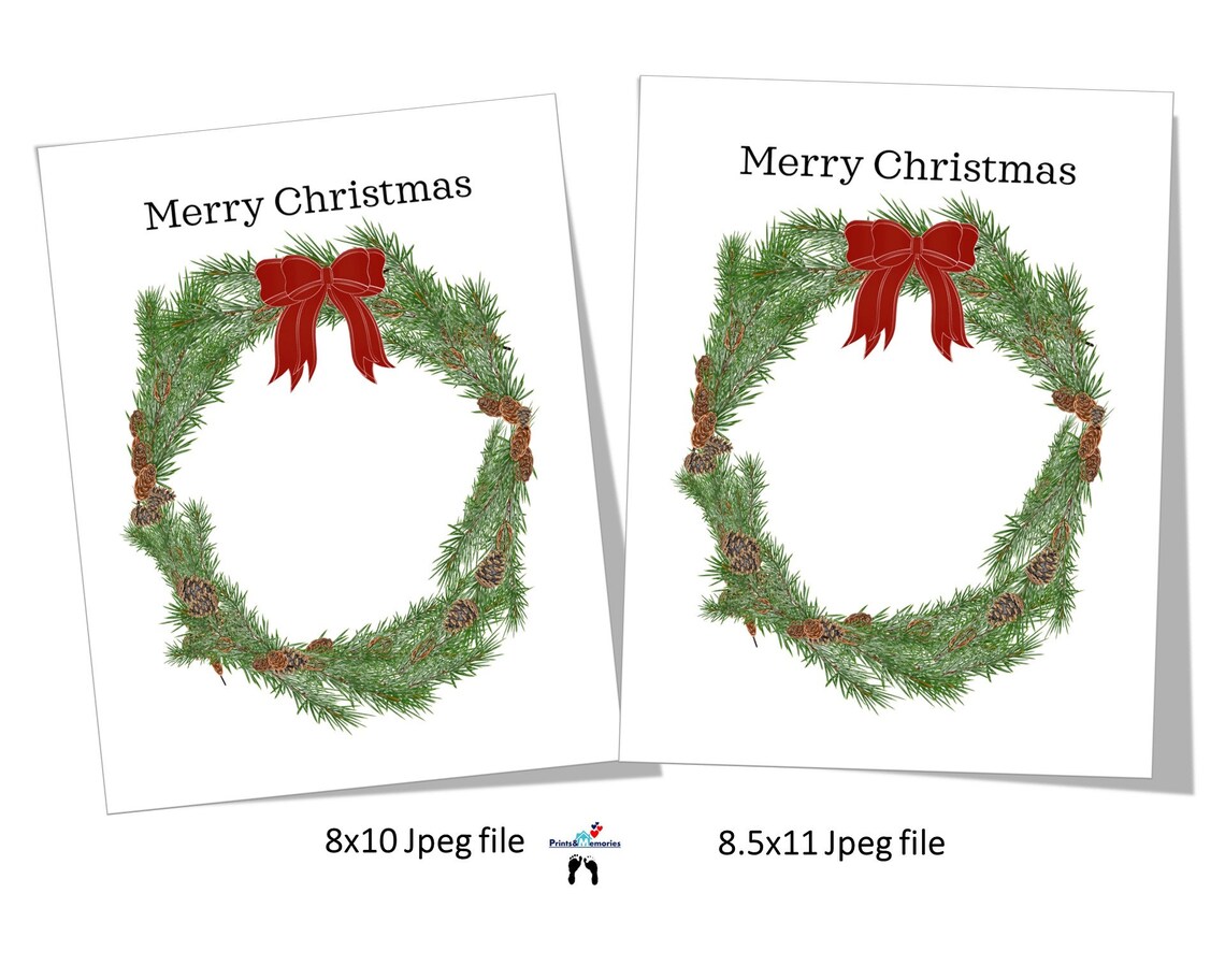 Christmas Wreath Handprint Art, Christmas Craft, Baby Toddler Kid Craft ...