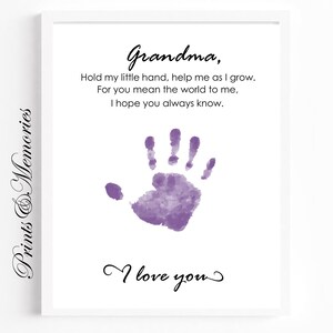 Grandma Handprint Poem, Mother's Day Craft for Baby Toddler Kid ...