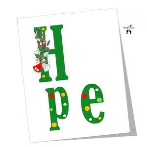 Hope Christmas Handprint Art, Christmas Craft for Baby Toddler Kid, DIY ...