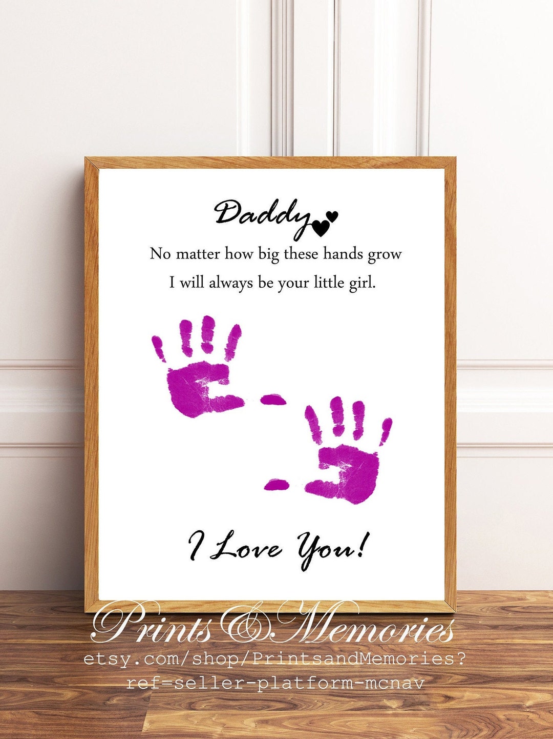 Daddy's Little Girl/boy, Little Boys/little Girls, Handprint Art, Gift ...