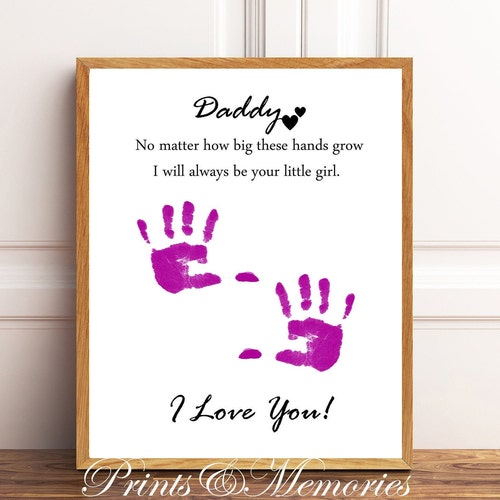 Father's Day Gift Handprint Art Fathers Day Craft for Kids - Etsy