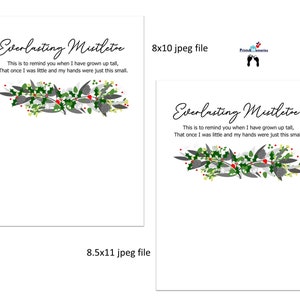 Everlasting Mistletoe Handprint Poem, Christmas Gift Memory Keepsake ...