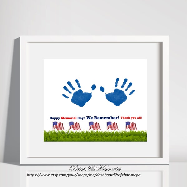 Memorial Day Handprint Craft - Etsy