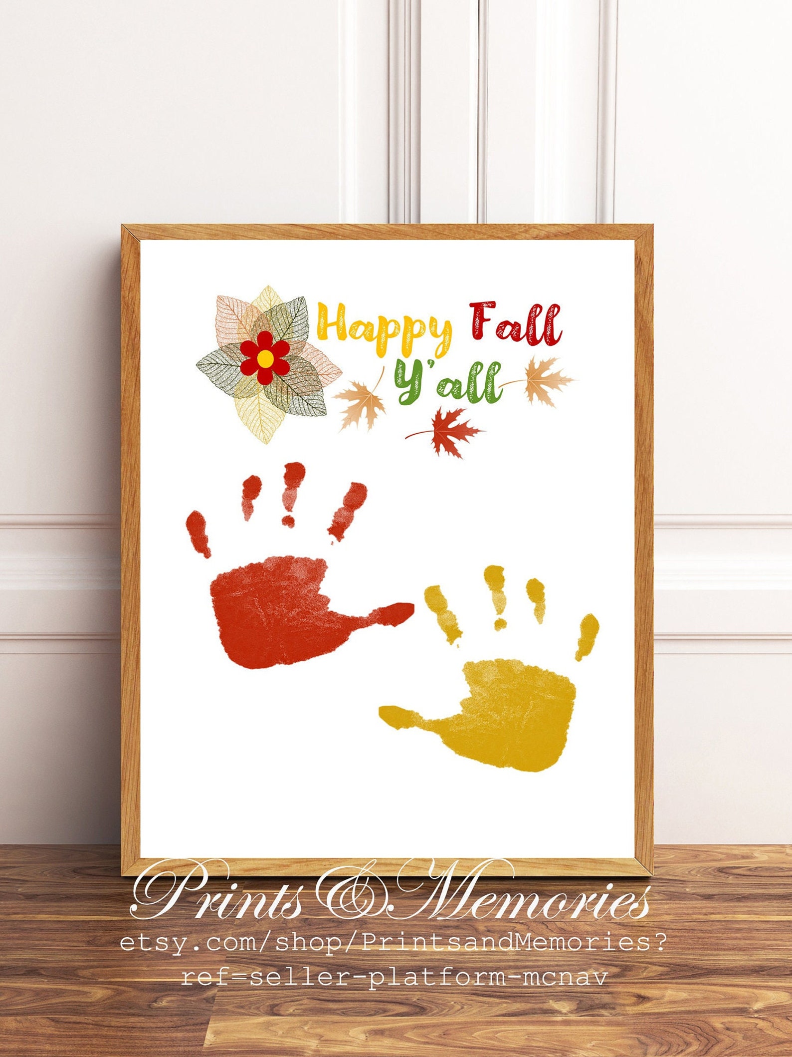 Happy Fall Y'all Handprint Art Fall Handprint Craft for | Etsy