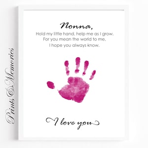 Nonna/nona Handprint Art, Mother's Day/birthday Gift, Nonna Handprint ...