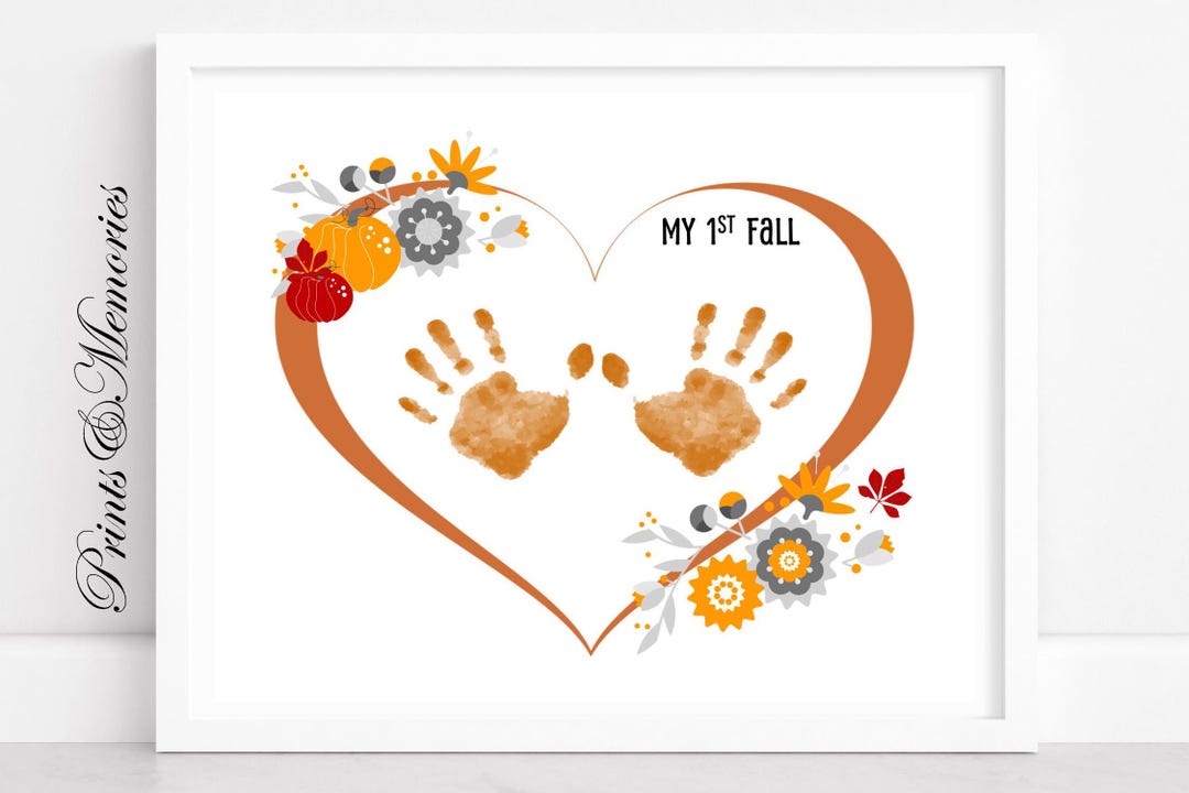 Thanksgiving Handprint Art Craft, My First Fall Keepsake, Baby ...