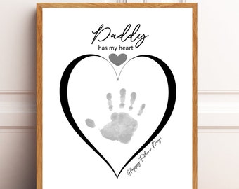 Daddy's Baby/babies Handprint Art Gift for Daddy | Etsy