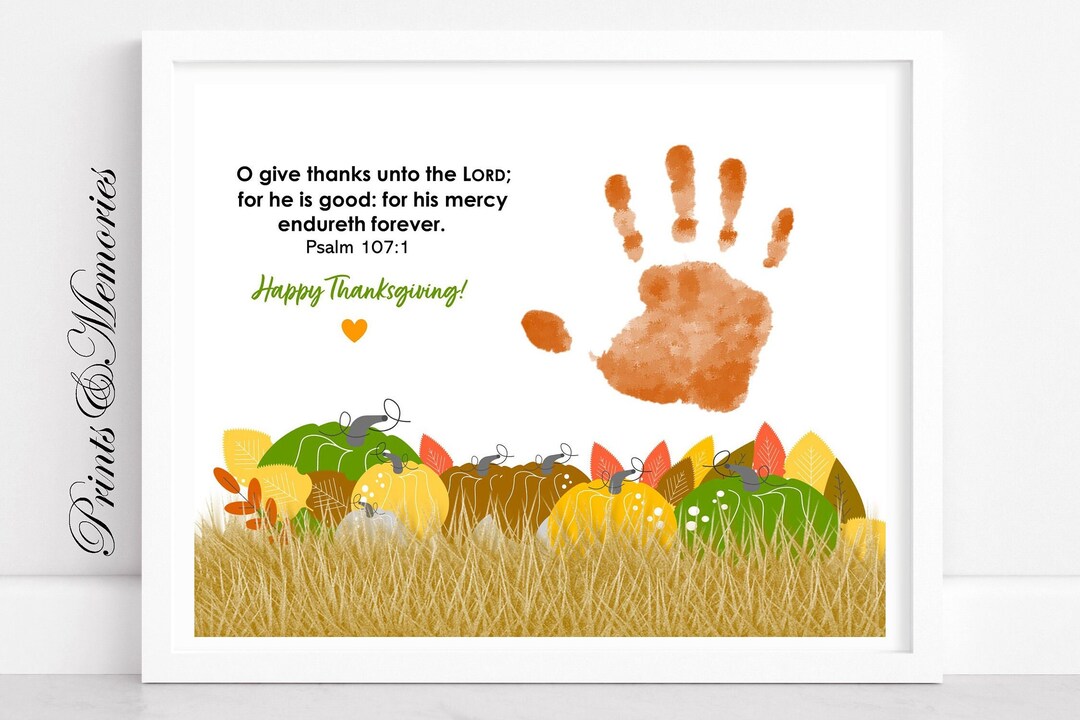 Thanksgiving Craft for Kids, Christian Wall Art, Bible, Scripture Verse ...
