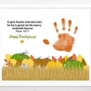 Thanksgiving Craft for Kids, Christian Wall Art, Bible, Scripture Verse ...
