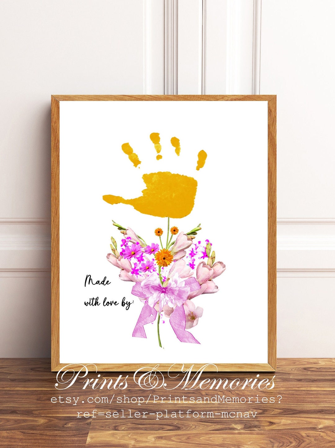 Flower Handprint Art, Gift for Any Occasion, Preschool Day Care Craft ...