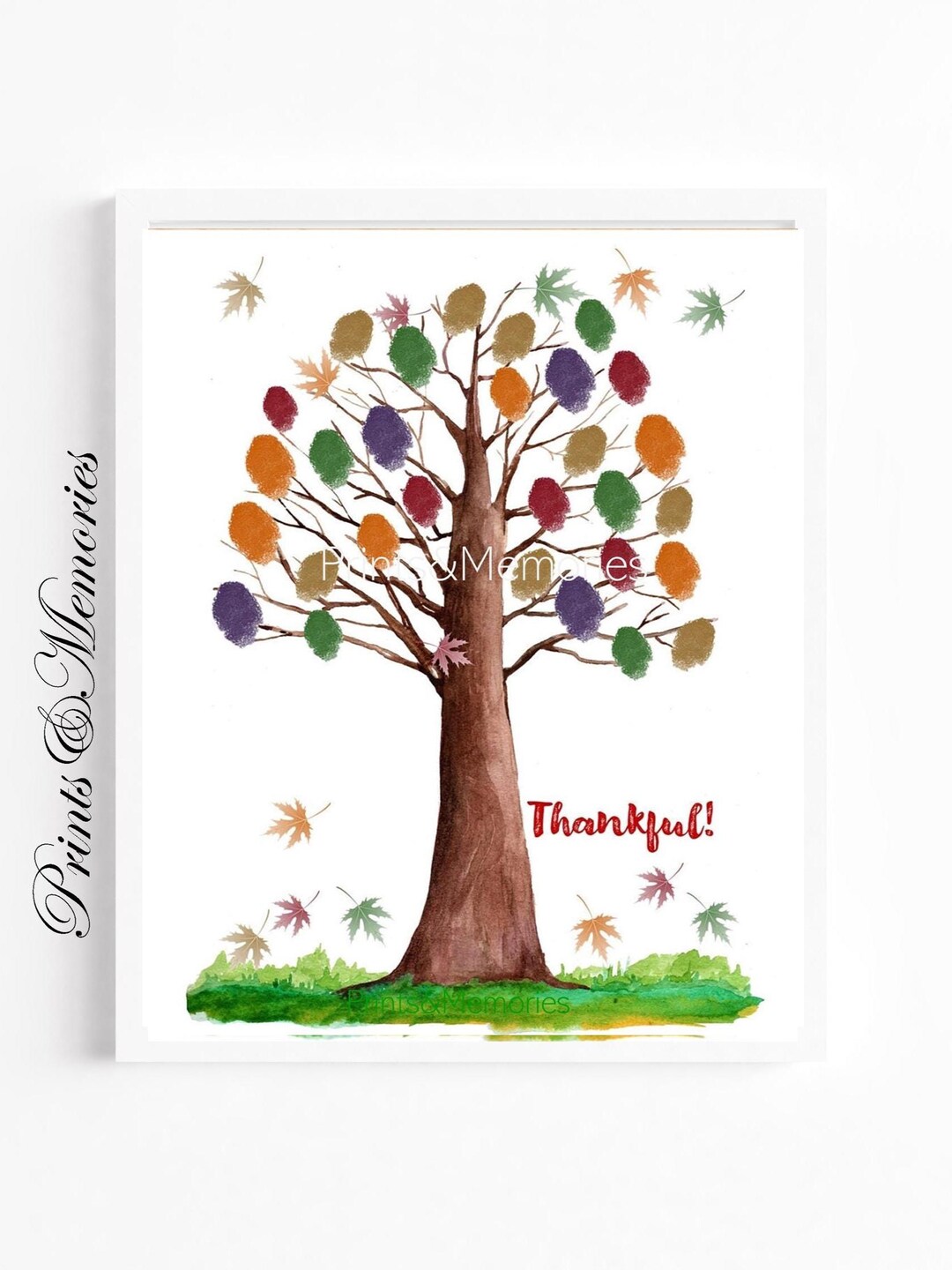 Thanksgiving Fingerprint Handprint Tree Art: DIY Baby Toddler Kid ...