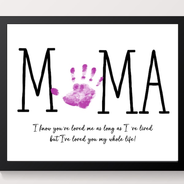 Handprint Quote - Etsy