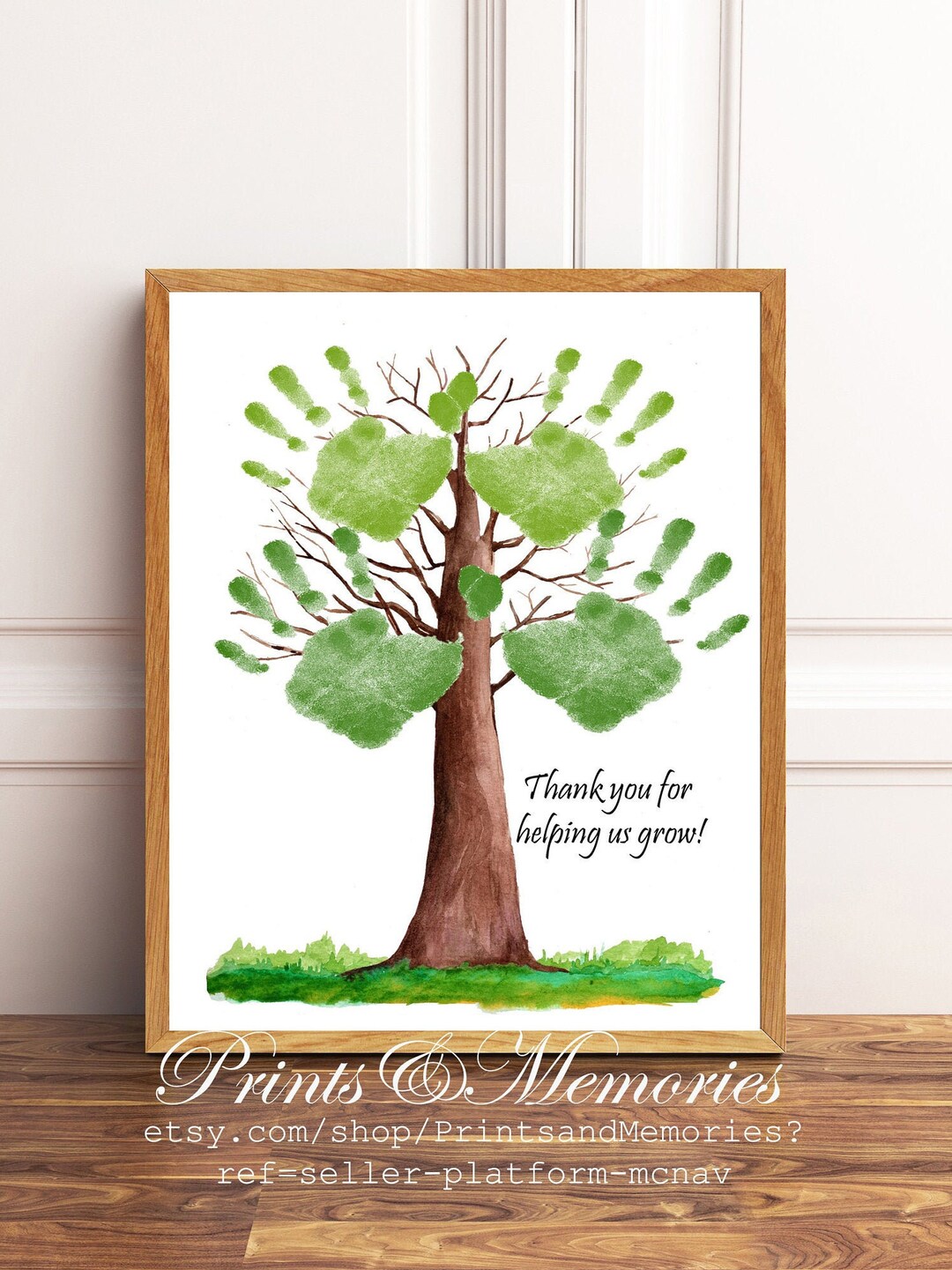Tree Handprint Art, Kids Craft, DIY Handprint Art Keepsake, Father's ...