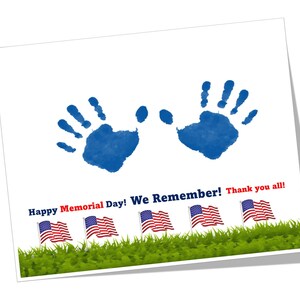 Memorial Day Handprint, Memorial Day Activity for Kids, Printable ...