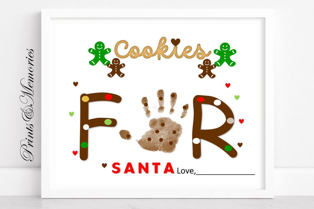 Cookies for Santa, Handprint Art, Christmas Activity Craft, DIY ...