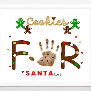 Cookies for Santa, Handprint Art, Christmas Activity Craft, DIY ...
