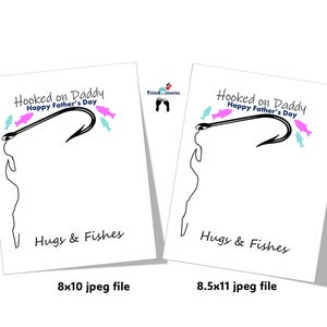 Hooked on Daddy, Fishing Handprint, Fish Hook Art, Hugs and Fishes ...