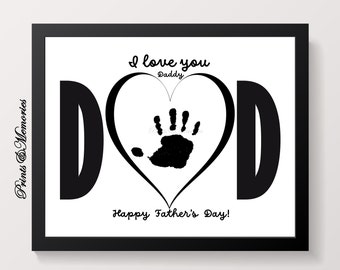 Father's Day Craft Handprint Craft Toddler - Etsy