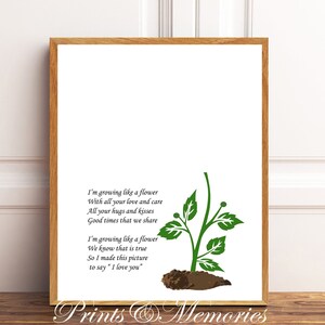 I'm Growing Like a Flower, Handprint Art, Baby Toddler Kid Craft ...