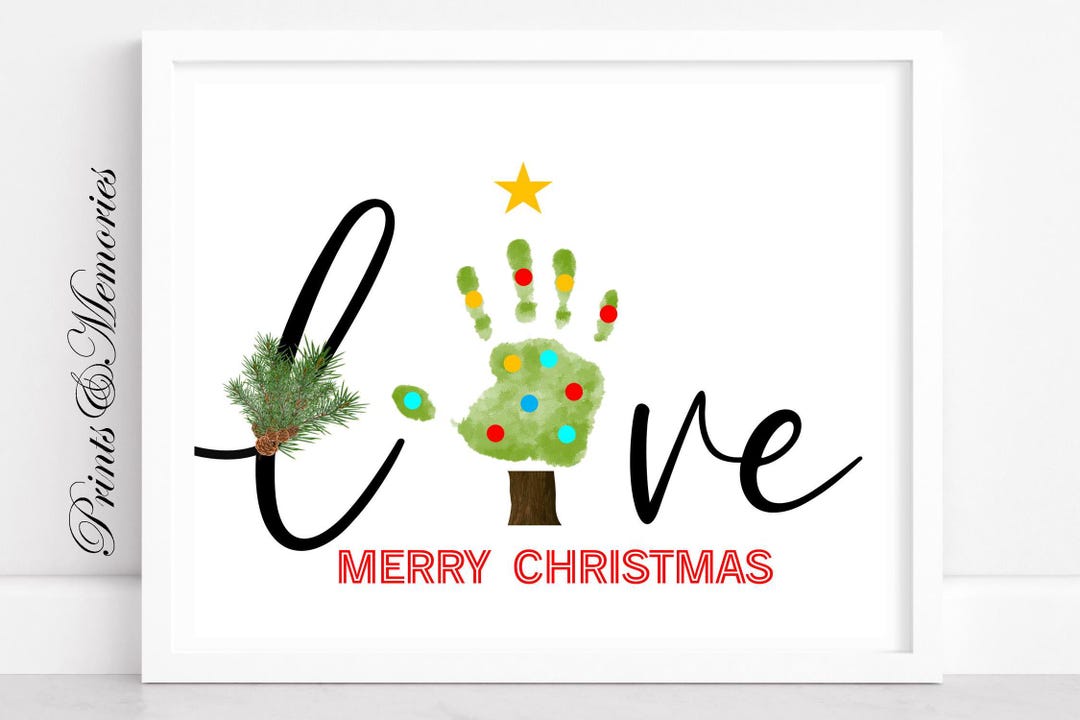 Christmas Tree Handprint Art: DIY Kid Craft (printable Template) - Etsy