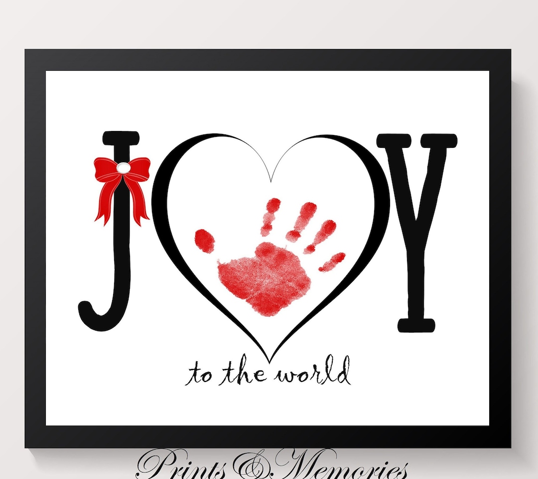 Joy to the World, Christmas Handprint Art, Joy Art, Baby/toddler ...
