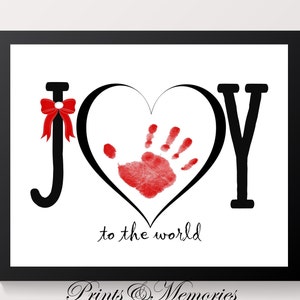 Joy to the World, Christmas Handprint Art, Joy Art, Baby/toddler ...