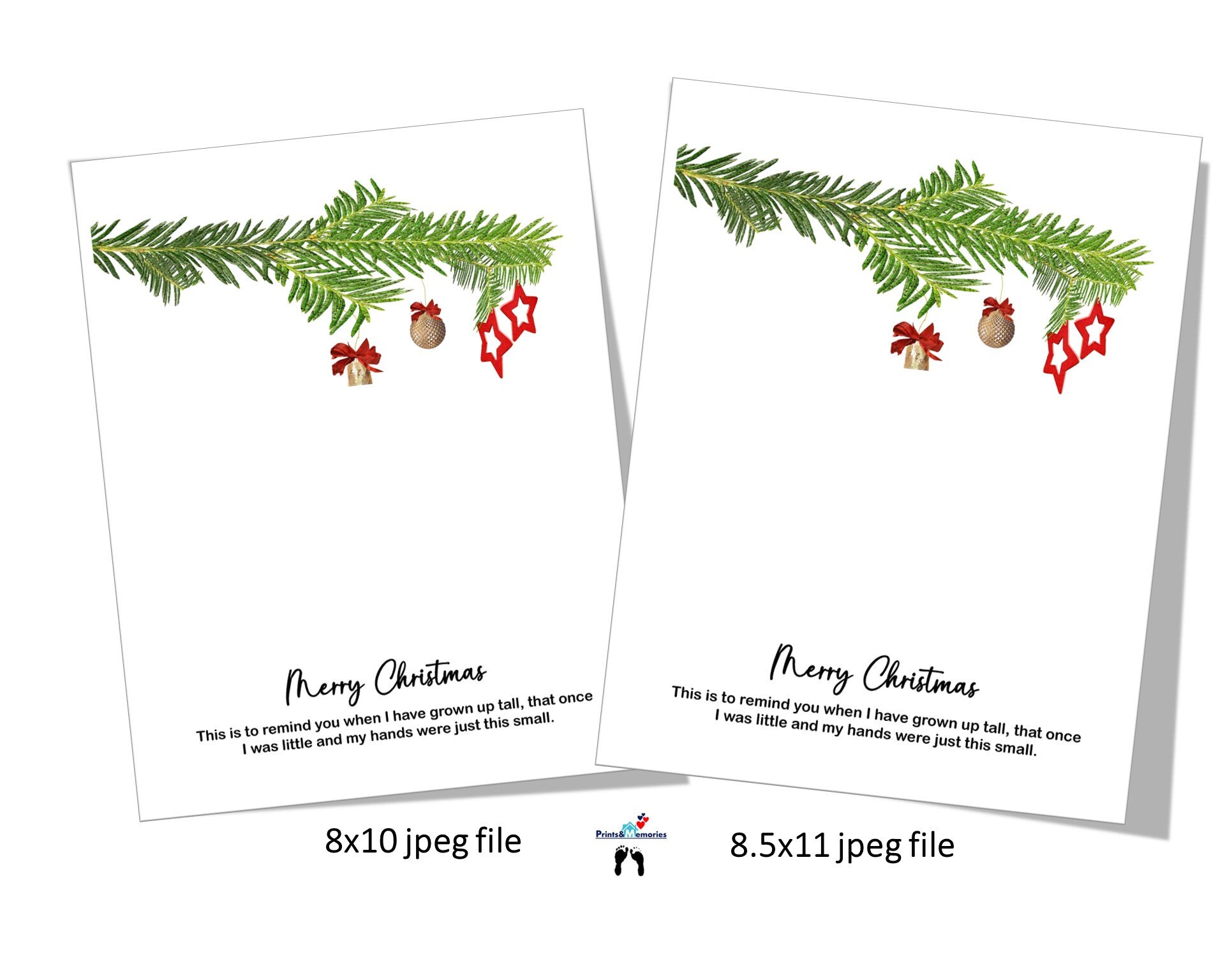 Christmas Handprint Art: DIY Ornament Keepsake (printable Template) - Etsy