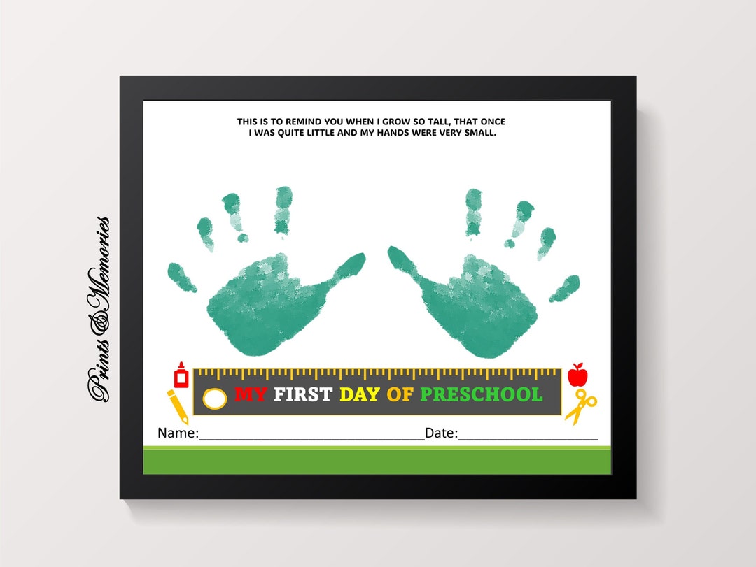 First Day of Preschool, Handprint Art, First Day of School, Handprint ...