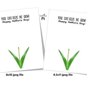 Your Love Helps Me Grow, Mother's Day Handprint Art, Flower Handprint ...