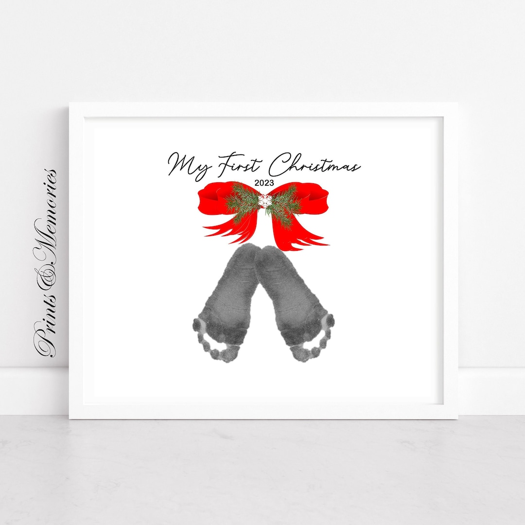 My First Christmas 2023, Baby First Christmas Keepsake, Handprint ...