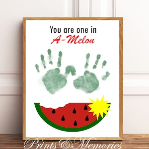 Digital File,handprint Keepsake, Watermelon Handprint Art, Kids Craft ...