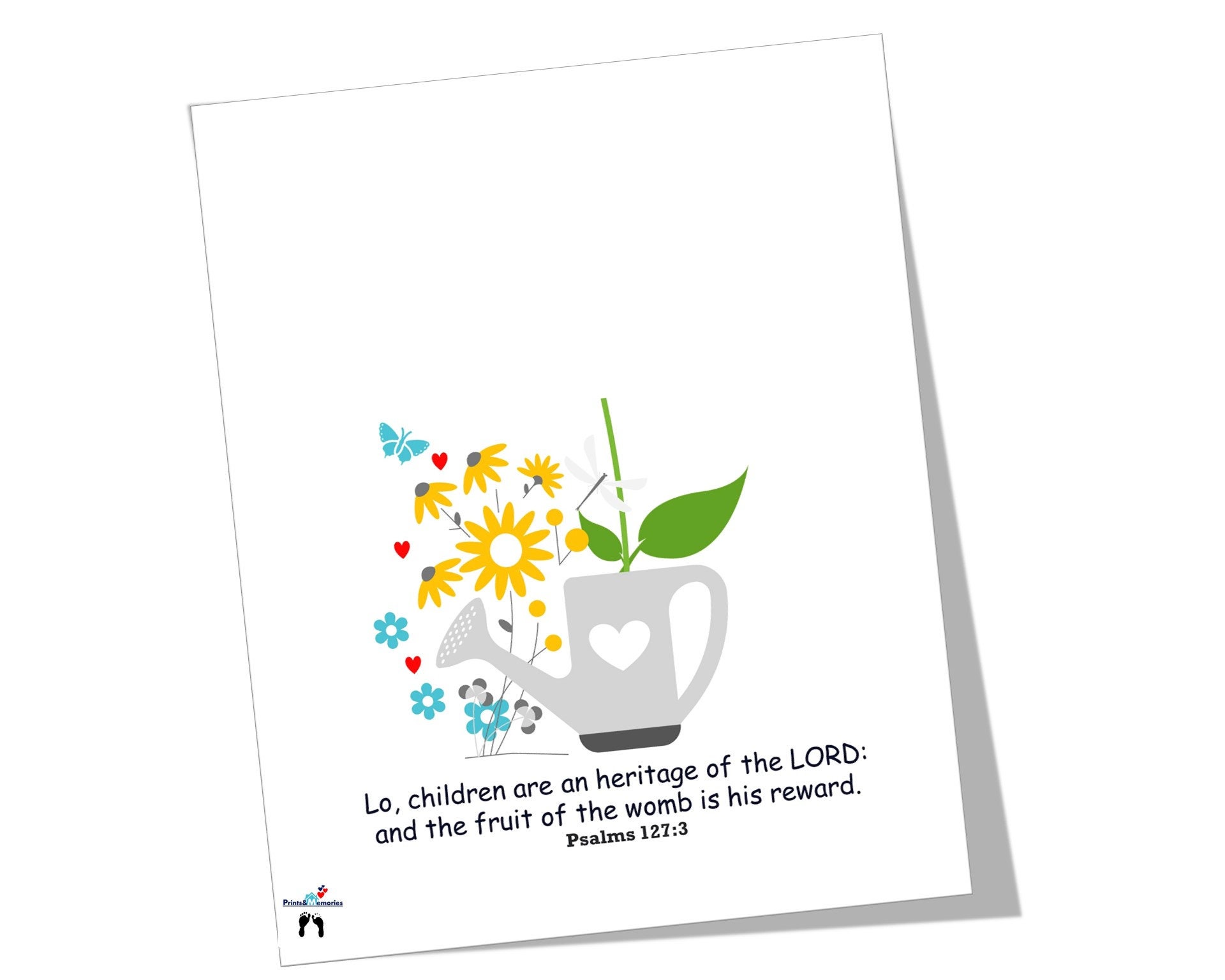 Mother's Day Handprint Art Psalm 127:3 Christian Wall - Etsy