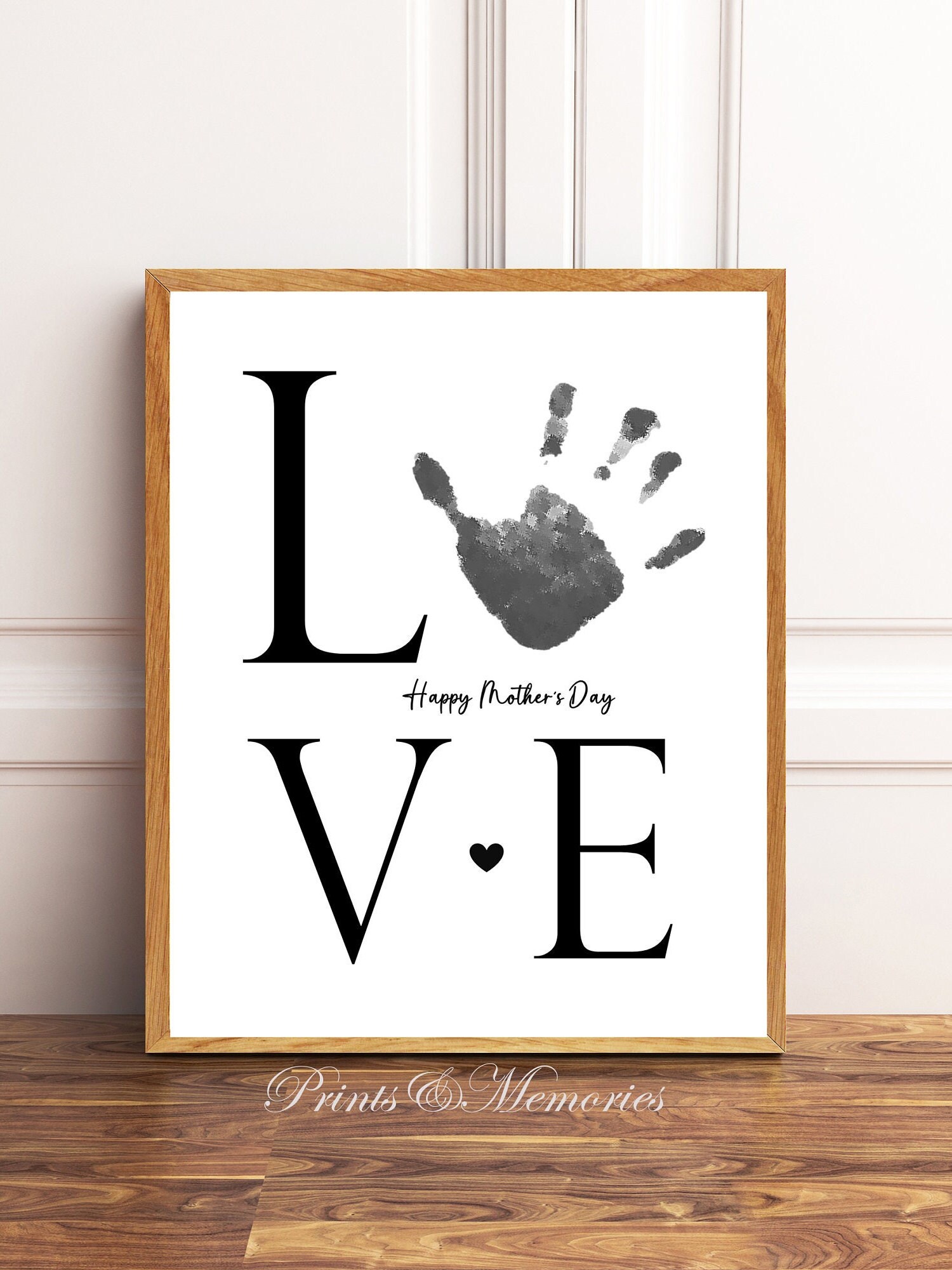 Love Handprint Art Mother's Day Gift Baby Toddler - Etsy