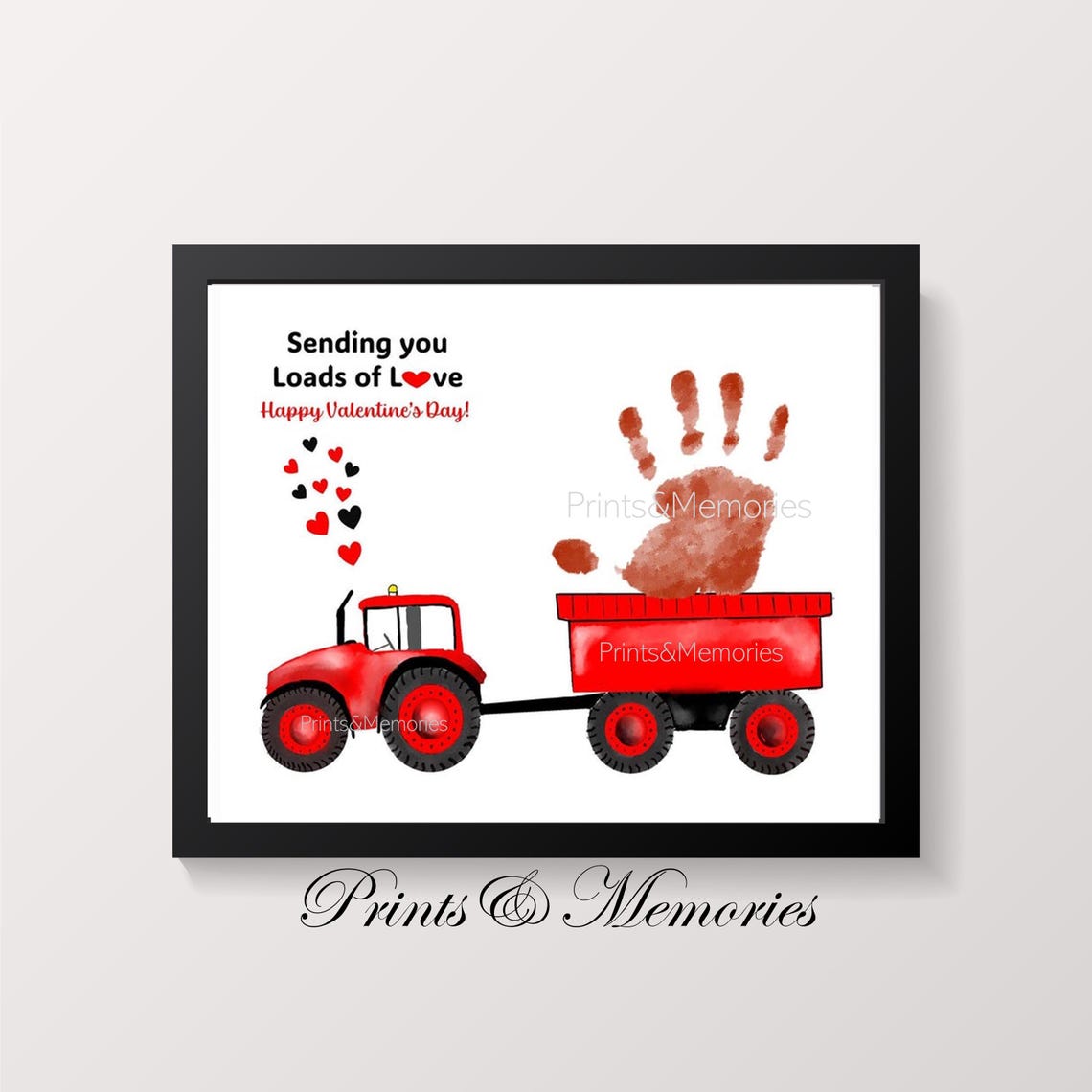 Valentine's Day Handprint Art: Tractor Craft for Kids (digital Download ...