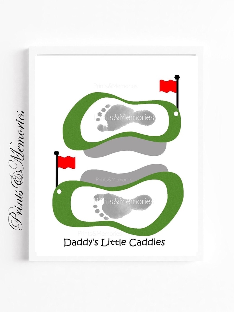 Golf Footprints Template, Daddy's Little Caddies, Father's Day Gift ...