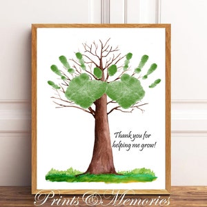 Tree Handprint Art, Kids Craft, DIY Handprint Art Keepsake, Father's ...