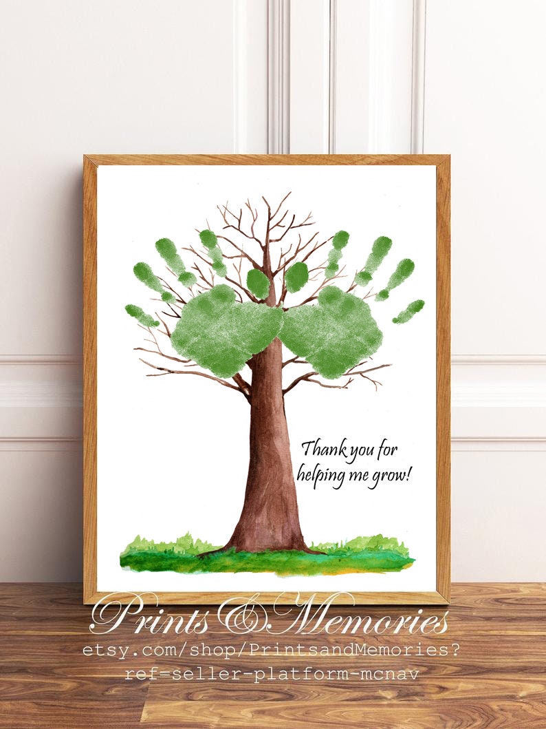 Tree Handprint Art Kids Craft DIY Handprint Art Keepsake - Etsy UK